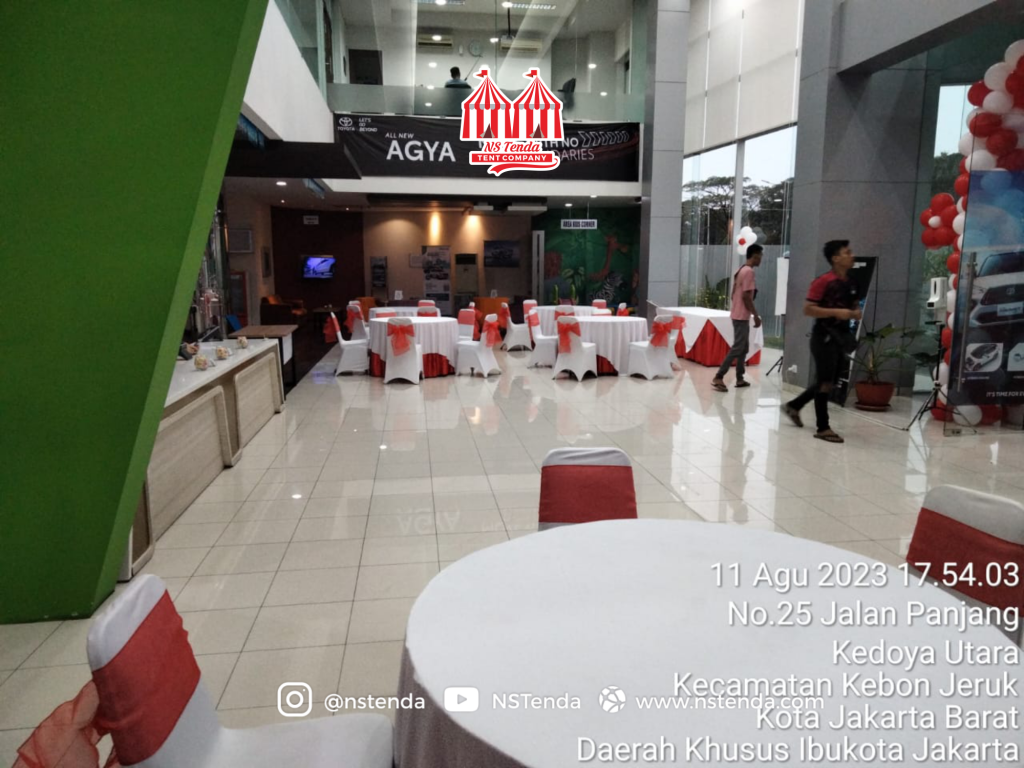 6-kursi meja bulat merah putih ns tenda 2 « NS Tenda